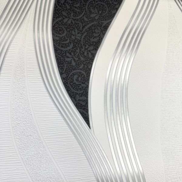 Wave Embossed Textured Wallpaper