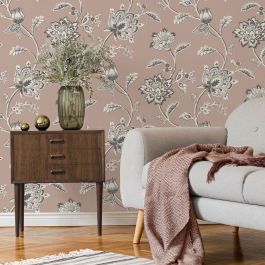 Juliette Floral Wallpaper Pink Fine Decor FD43451