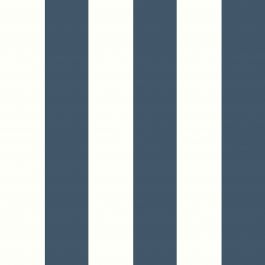 Regency Stripe Wallpaper Navy Blue / White World of Wallpaper 1119