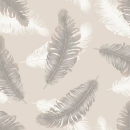 Feather Wallpaper Beige Belgravia 775 World of Wallpaper USA