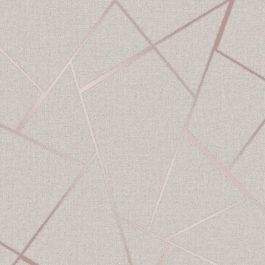 Quartz Fractal Wallpaper Beige and Rose Gold Fine Decor FD42282 World ...