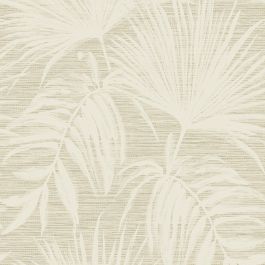 Grasscloth Leaf Wallpaper Cream Holden 66220