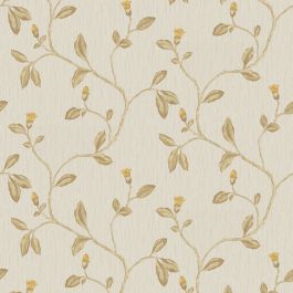 Lia Floral Trail Vinyl Wallpaper Yellow / Beige Holden Opus 35175 World ...