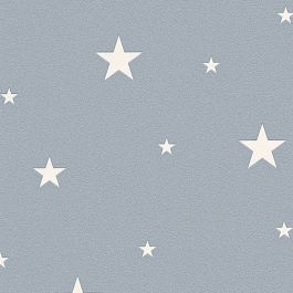 Grey Textured Star Pattern Glow in the Dark Wallpaper