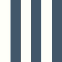 Regency Stripe Wallpaper Navy Blue / White World of Wallpaper 1119