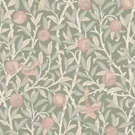 William Morris At Home Bird & Pomegranate Wallpaper Rose Garden 140502 ...