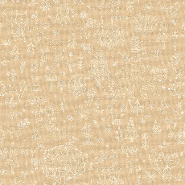 Little Explorers 2 Wallpaper Forest Kingdom Yellow Galerie 14808 A4 ...