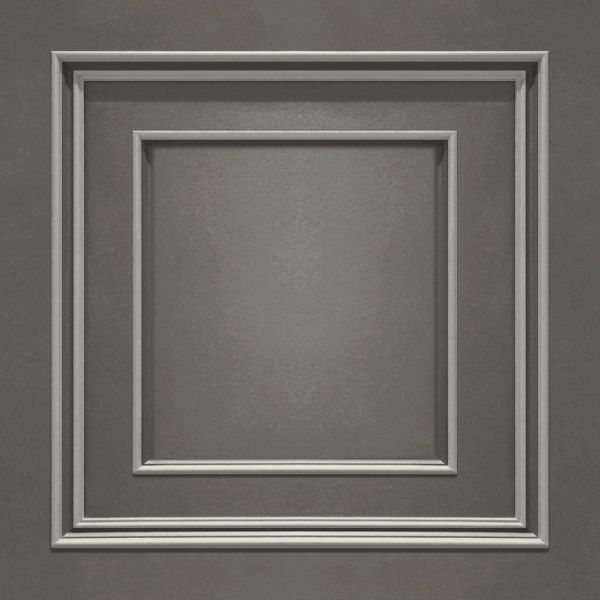 Amara Panel Vinyl Wallpaper Silver / Gunmetal Belgravia 7390 World of ...