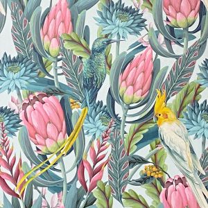 Harlequin Hide And Seek Meadow Wallpaper Poppy Marine Ochre HLTF112633