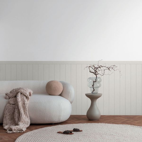 Tongue & Groove Wood Panel Dado Vinyl Wallpaper Grey AS Creation 39803 ...