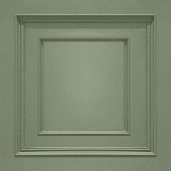 Amara Panel Textured Heavyweight Vinyl Wallpaper Sage Green Belgravia ...