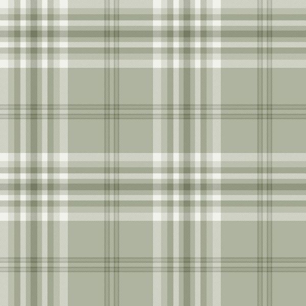 Catherine Lansfield Kelso Check Wallpaper Sage Muriva 165526
