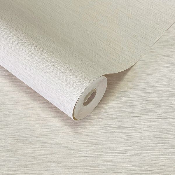 Roma Linear Texture Heavyweight Vinyl Wallpaper Cream World of Wallpaper