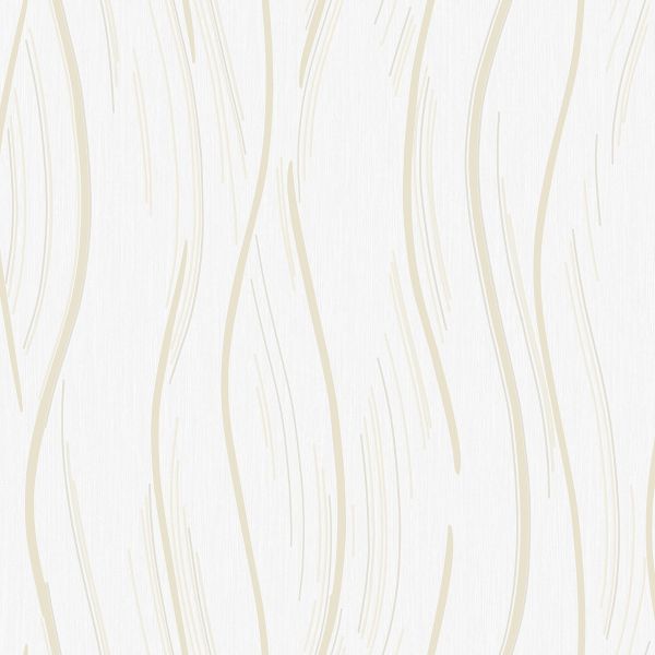 Shimmer Wave Wallpaper Natural Beige /Gold World of Wallpaper AF0024 SAMPLE